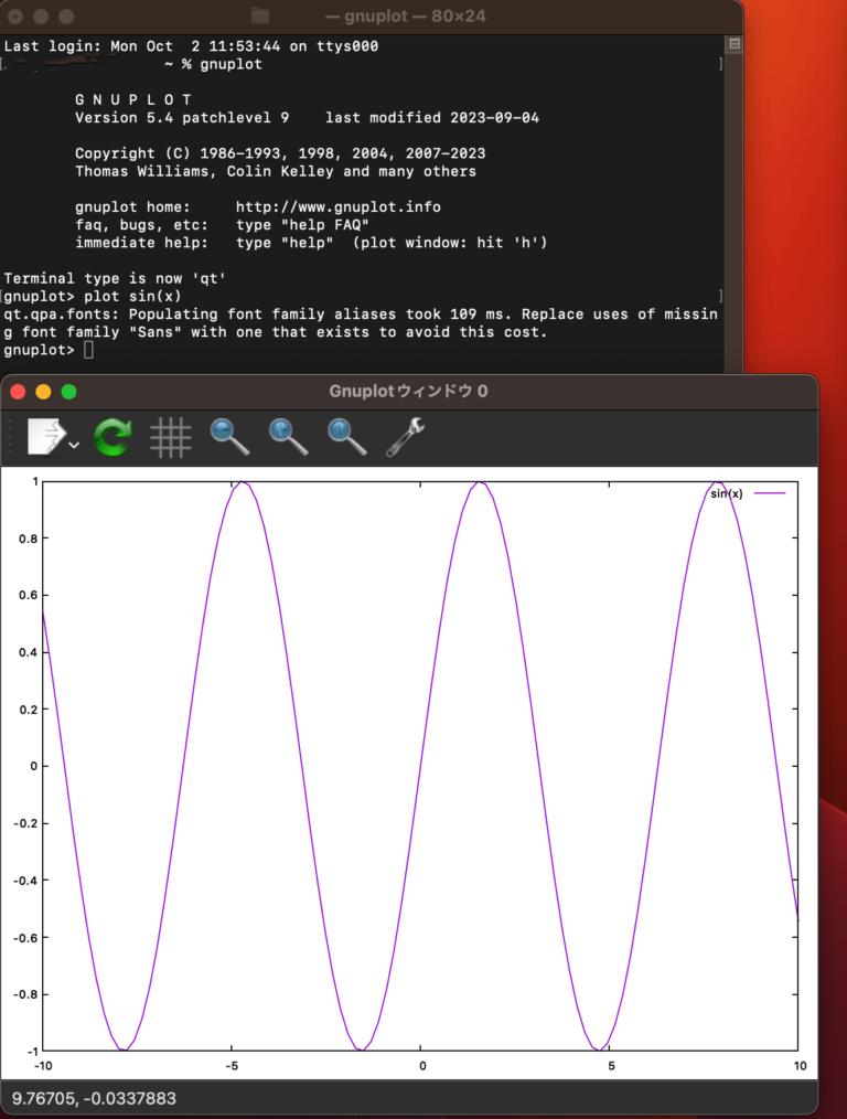 【Mac編】gnuplotをインストールしてみよう | ひとりごと。
